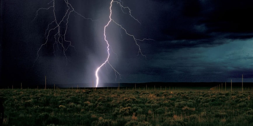 Lightning field - Composition pour l'oeuvre de Walter de Maria